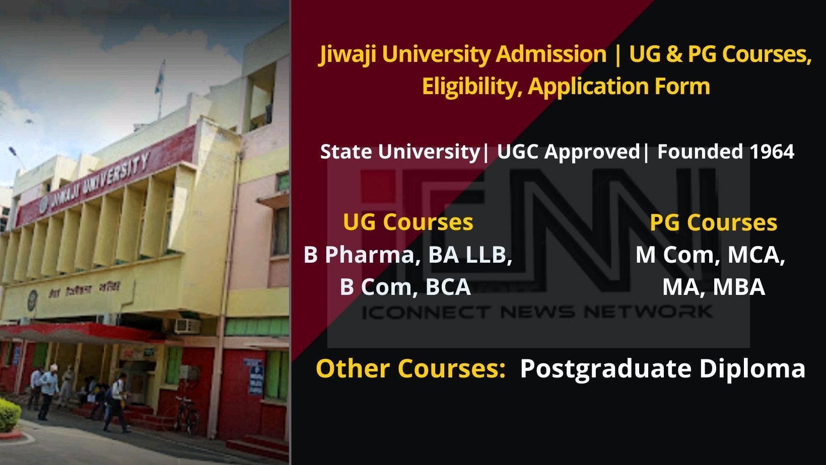 Jiwaji University Admission 2025 | UG & PG Courses, Dates, Fees