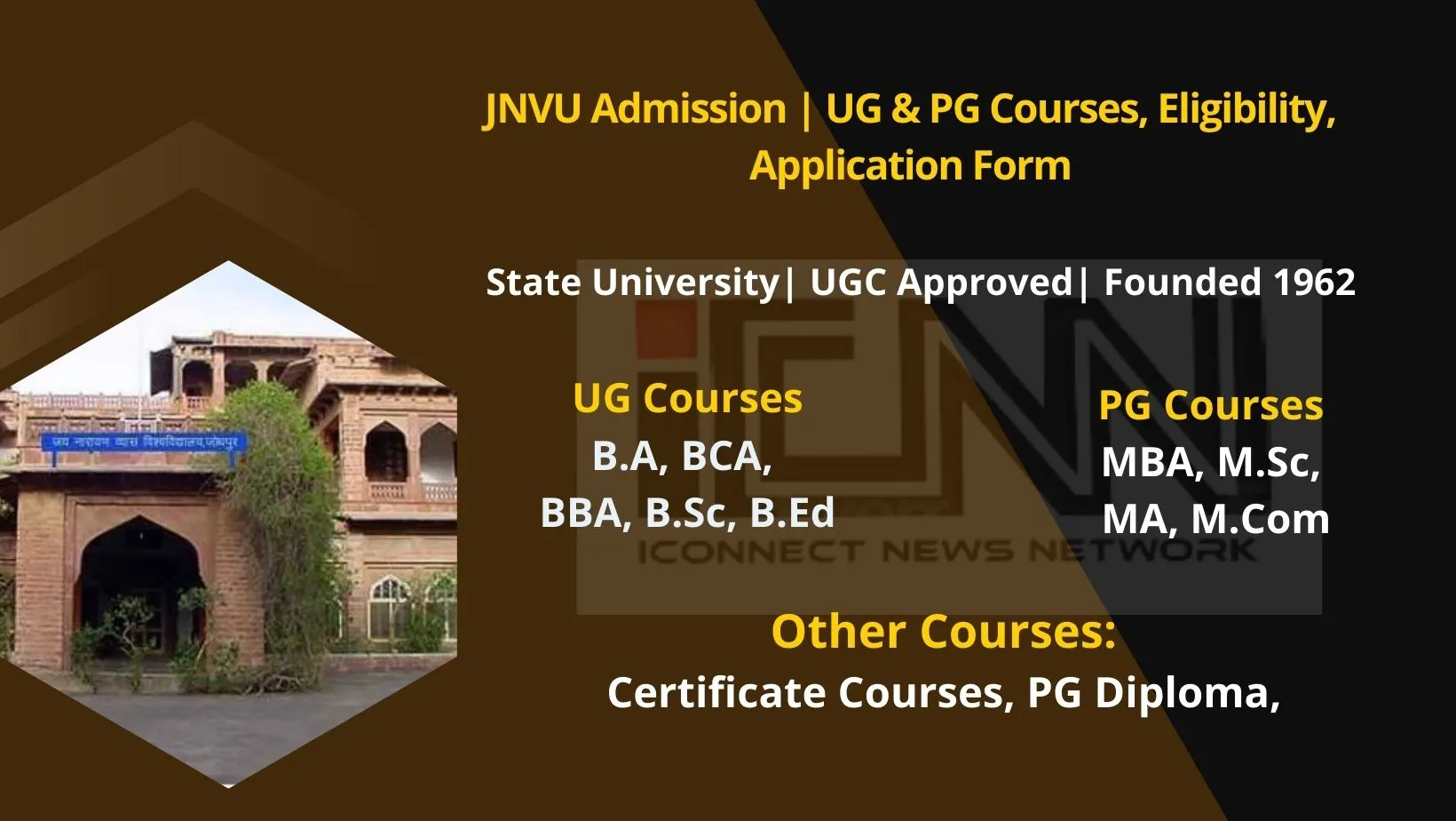 JNVU Admission 2026-27 | UG & PG Courses & Last Date